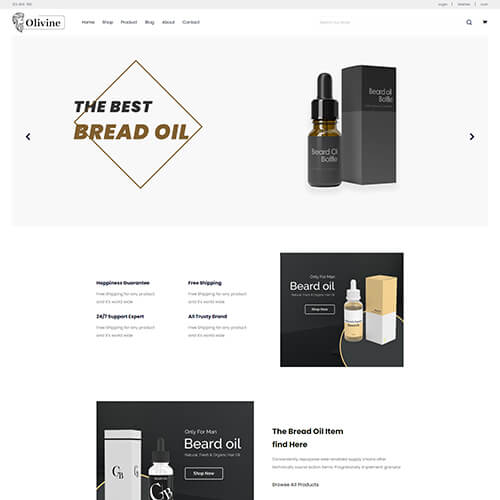 Olivine - Responsive Beard Oil Bootstrap 5 HTML Template