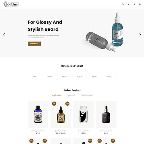 Olivine - Responsive Beard Oil Bootstrap 5 HTML Template