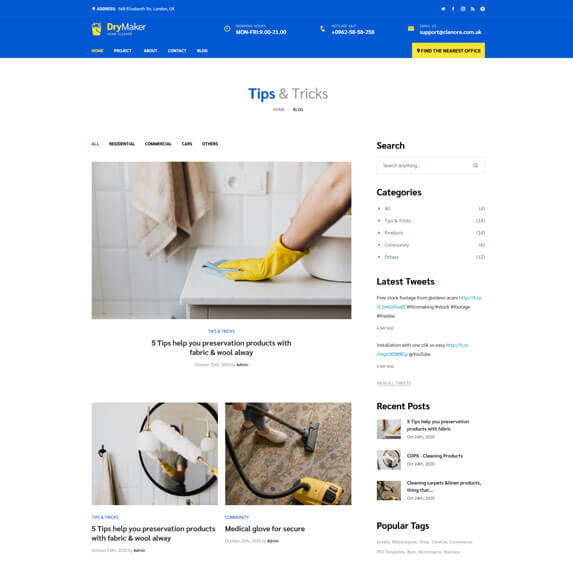 Drymaker - Cleaning Service HTML Template
